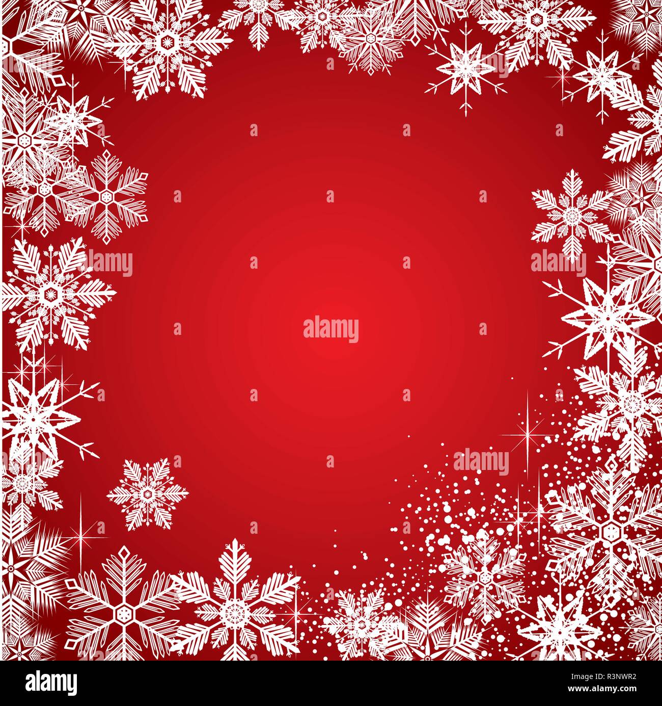 Winter snowflakes full vector large background Stock Vector Image & Art ...