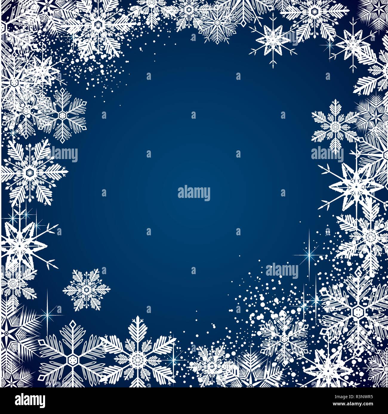 Winter snowflakes full vector large background Stock Vector Image & Art ...