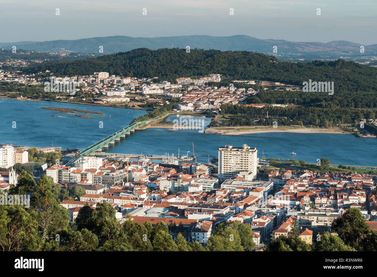 Eiffel bridge over Lima River in Viana do Castelo, Portugal Stock Photo ...