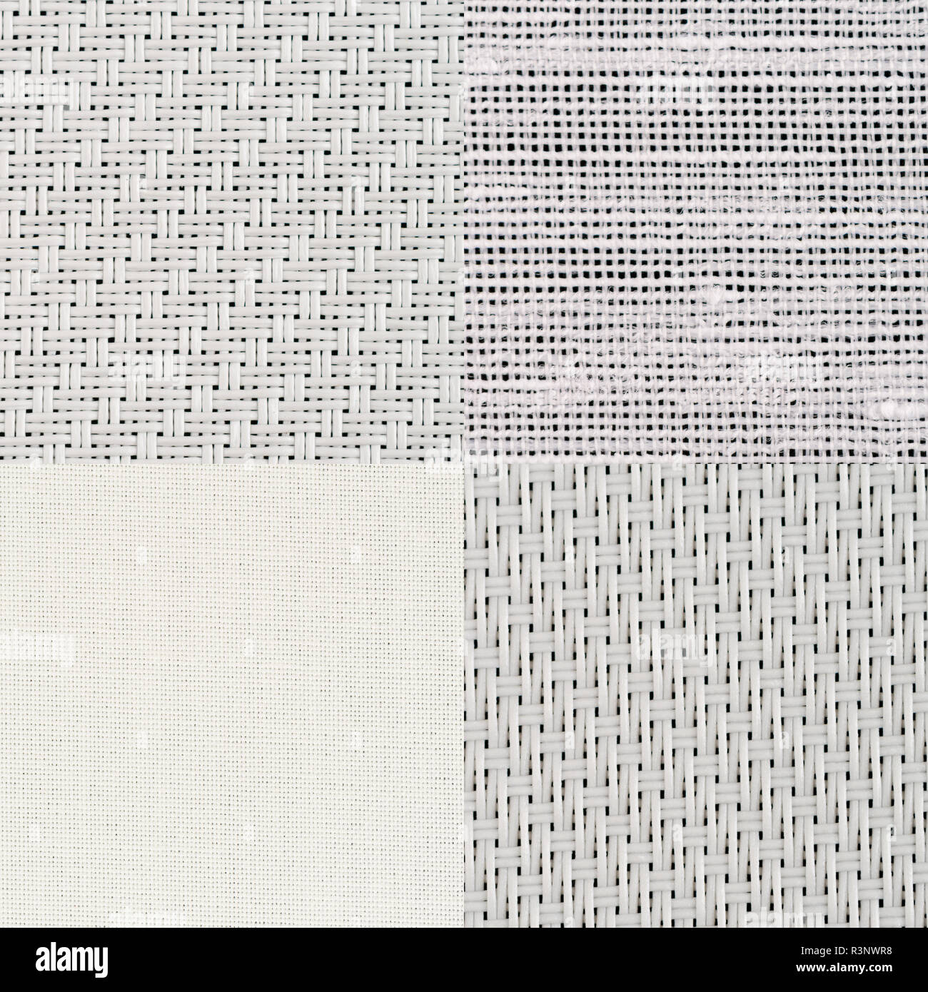 Set of white vinyl samples, texture background Stock Photo - Alamy
