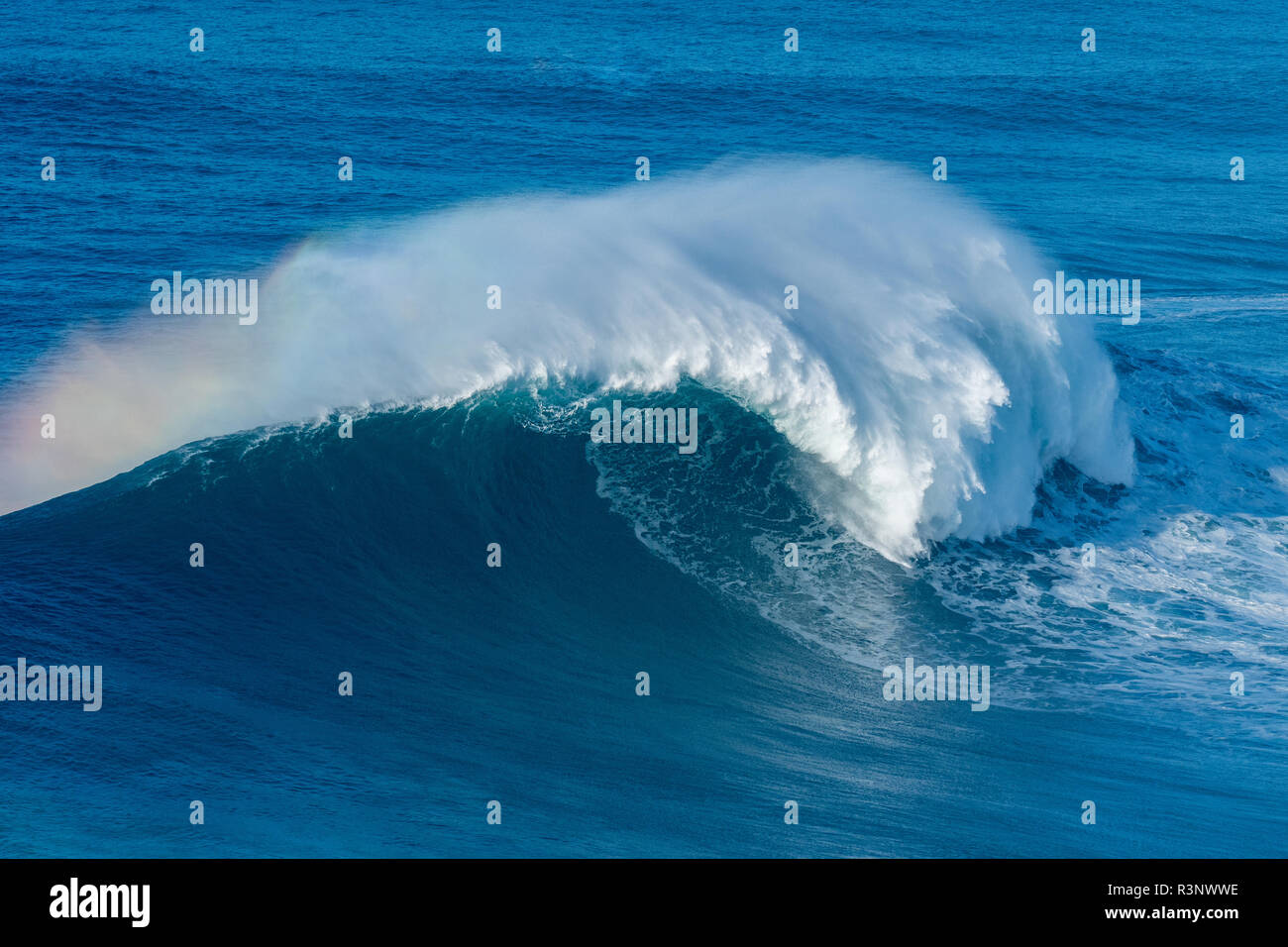 A huge wave breaking in Nazare, Portugal Stock Photo - Alamy