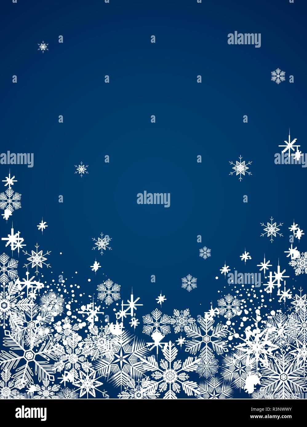 Winter snowflakes full vector large background Stock Vector Image & Art ...