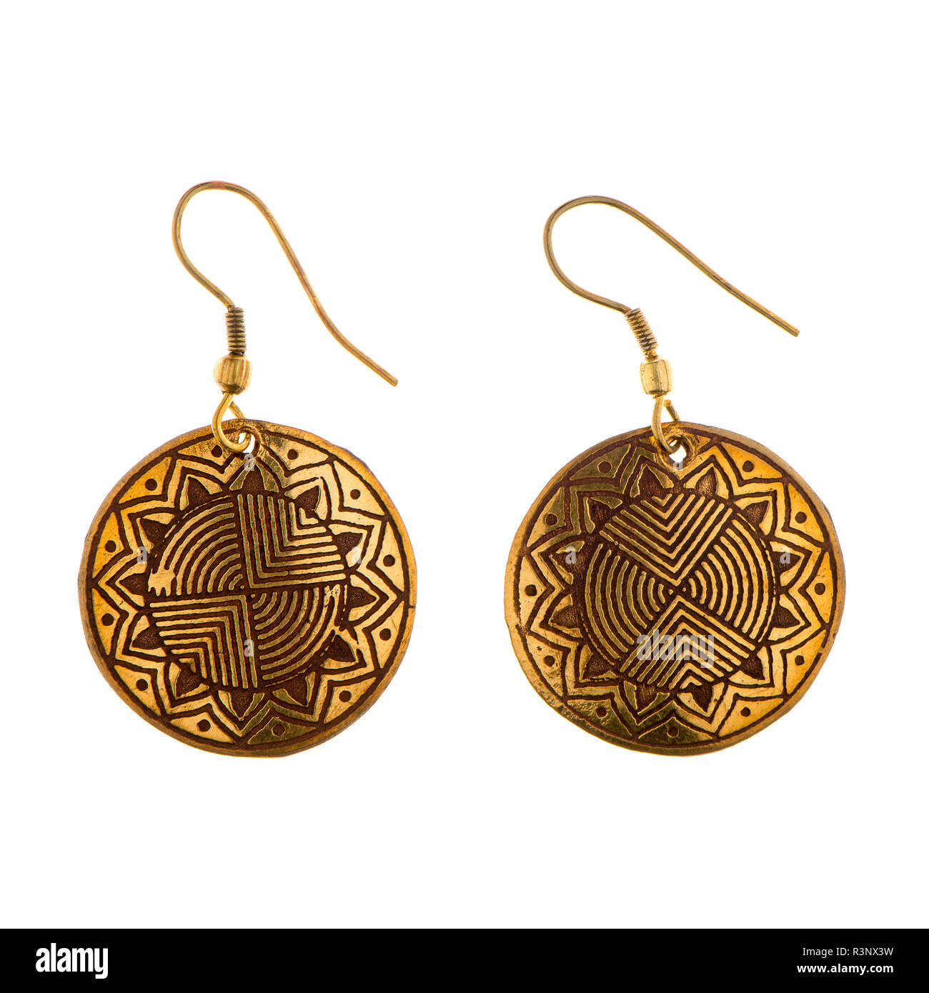 Indian traditional earrings isolated on white background Stock Photo ...