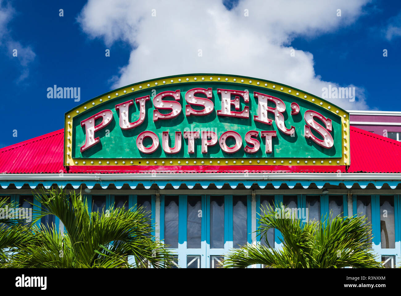 British Virgin Islands, Tortola. Road Town. Pussers Rum Store and Bar ...