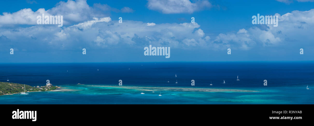 British Virgin Islands, Virgin Gorda. North Sound from Fanny Hill Stock ...