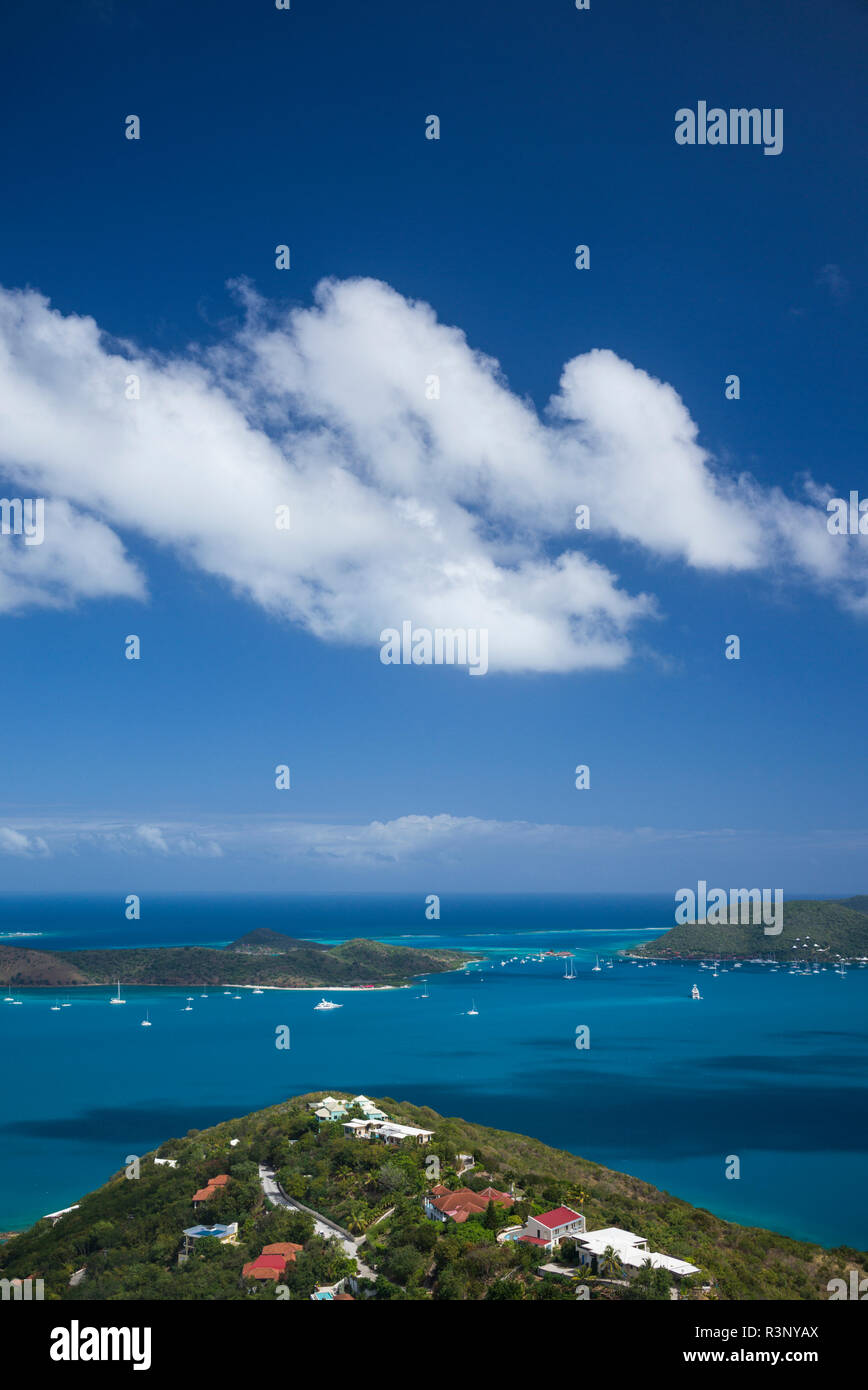 British Virgin Islands, Virgin Gorda. North Sound from Fanny Hill Stock ...