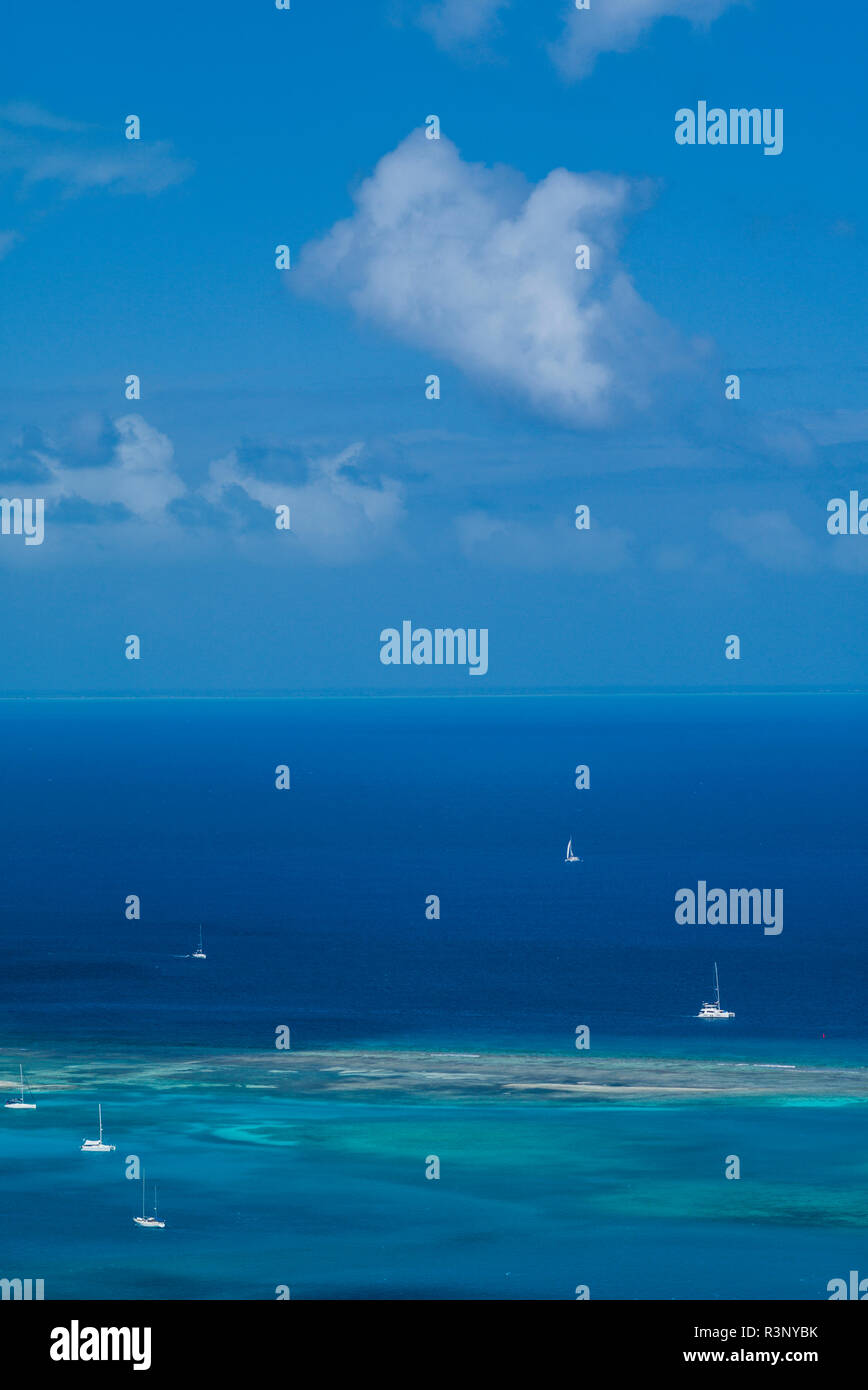 British Virgin Islands, Virgin Gorda. North Sound from Fanny Hill Stock ...