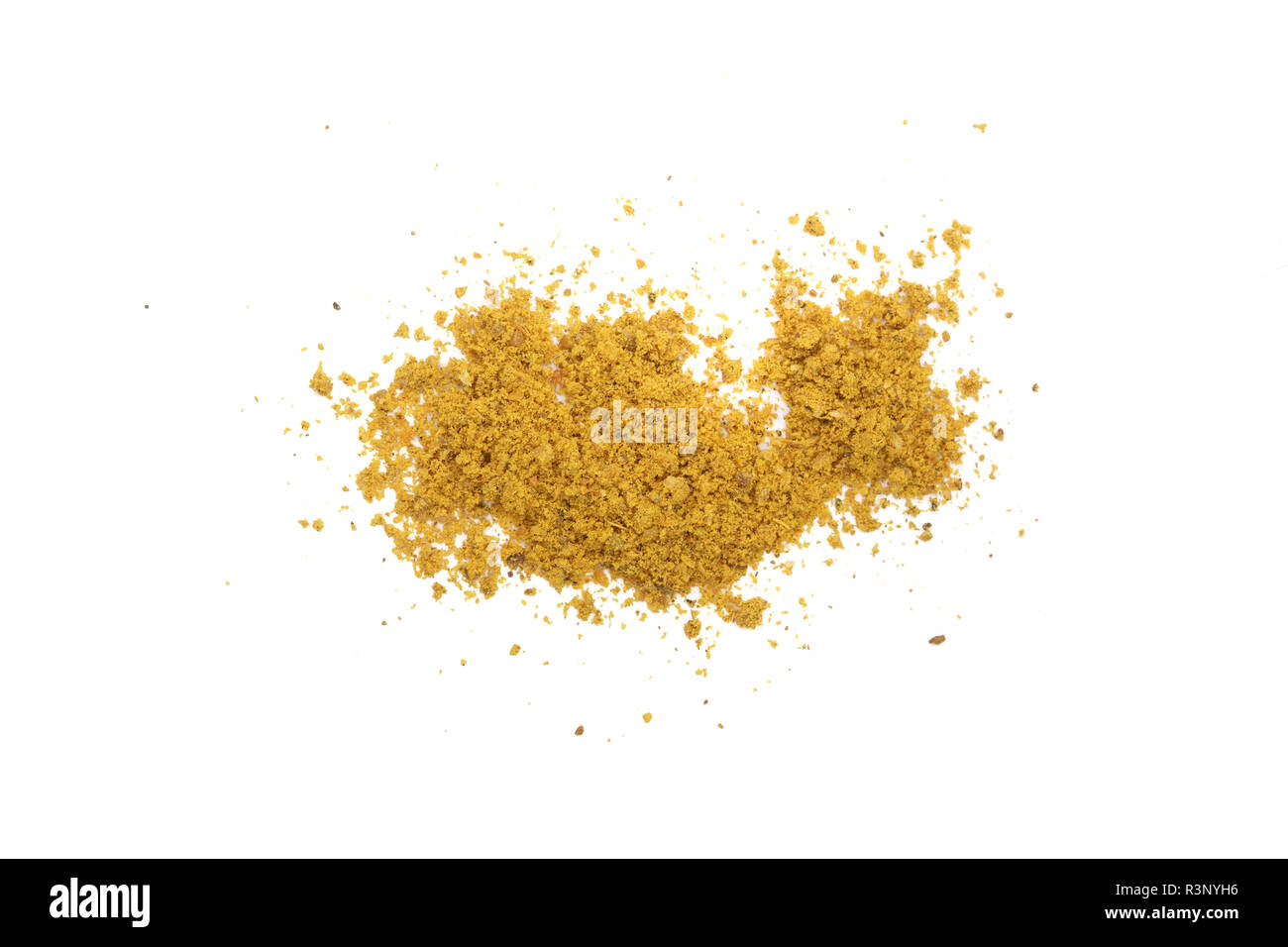 curry powder isolated on white background. Top view Stock Photo - Alamy