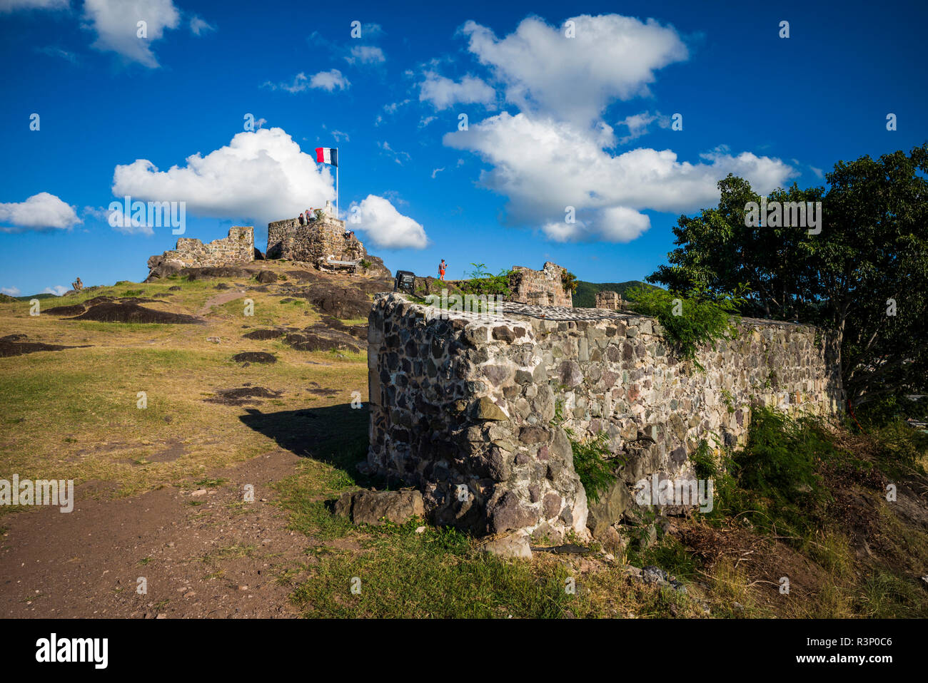 French West Indies, Saint Martin. Marigot, Fort Louis Stock Photo - Alamy
