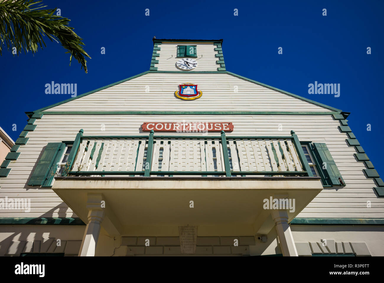 Sint Maarten. Philipsburg Courthouse exterior Stock Photo - Alamy