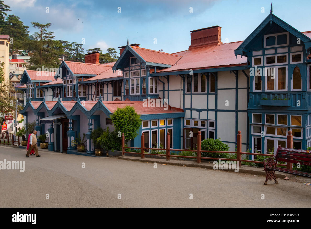 Hotel Oberoi Clarke, a historical landmark in Shimla with its frontage ...