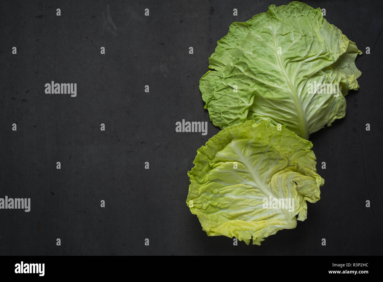Cabbage leaves on dark hi-res stock photography and images - Alamy