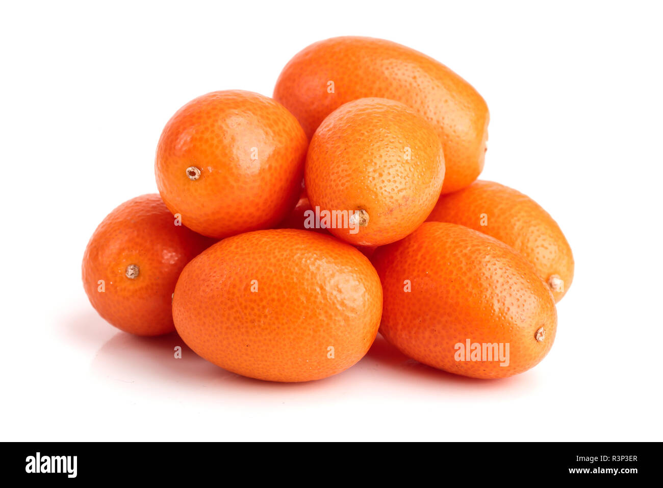 Cumquat or kumquat isolated on white background close up Stock Photo ...