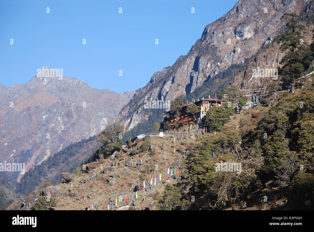 the gompa at the village of Olangchung gola in Nepal Stock Photo - Alamy