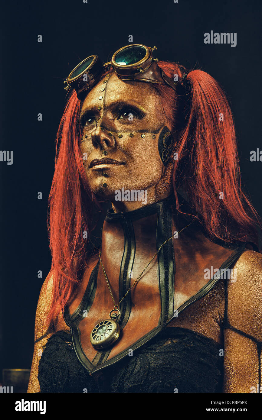 Steampunk woman hi-res stock photography and images - Alamy
