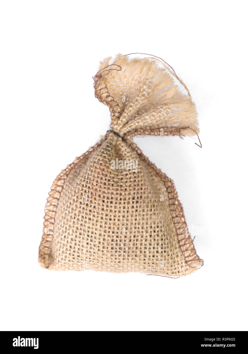 Small sack isolated on white background Stock Photo - Alamy