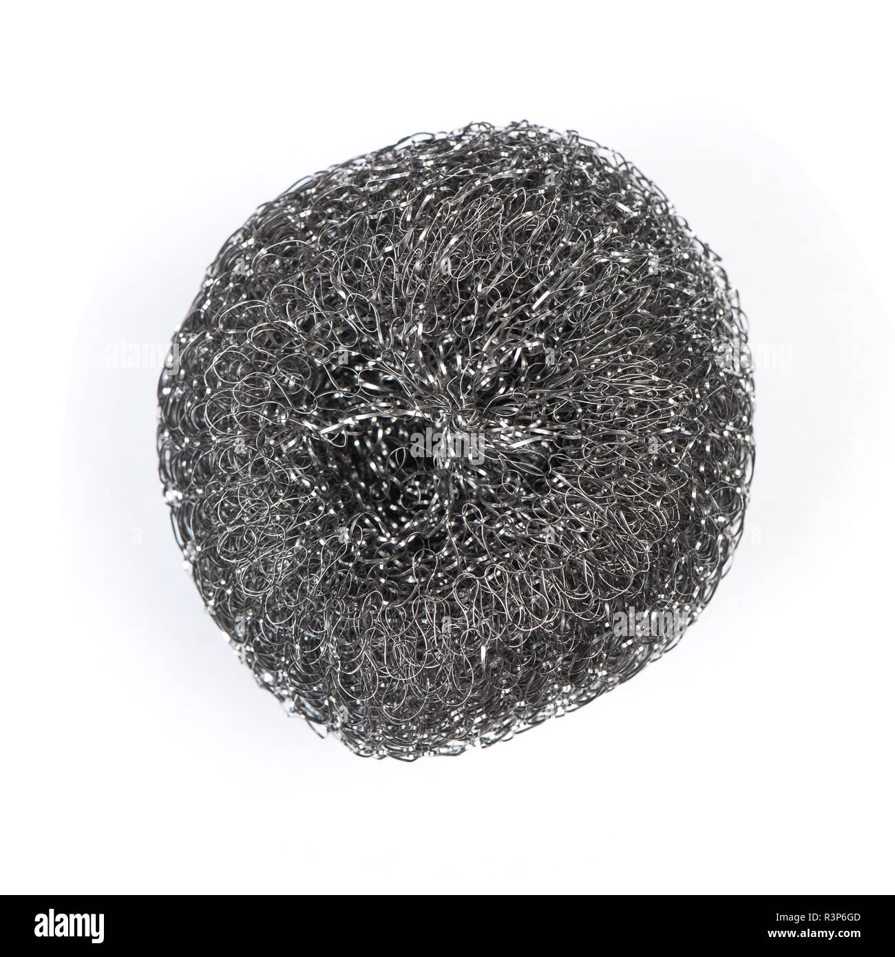 Metal sponge for washing dishes isolated on a white background Stock ...