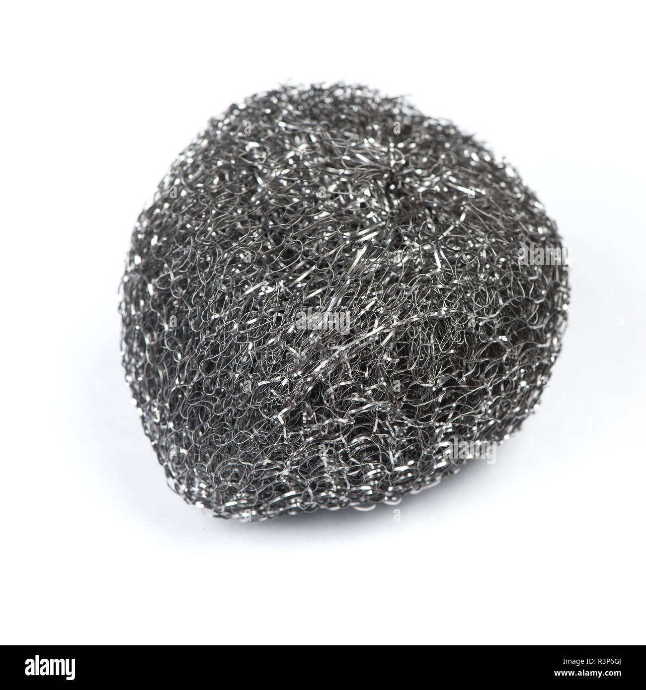Metal sponge for washing dishes isolated on a white background Stock ...