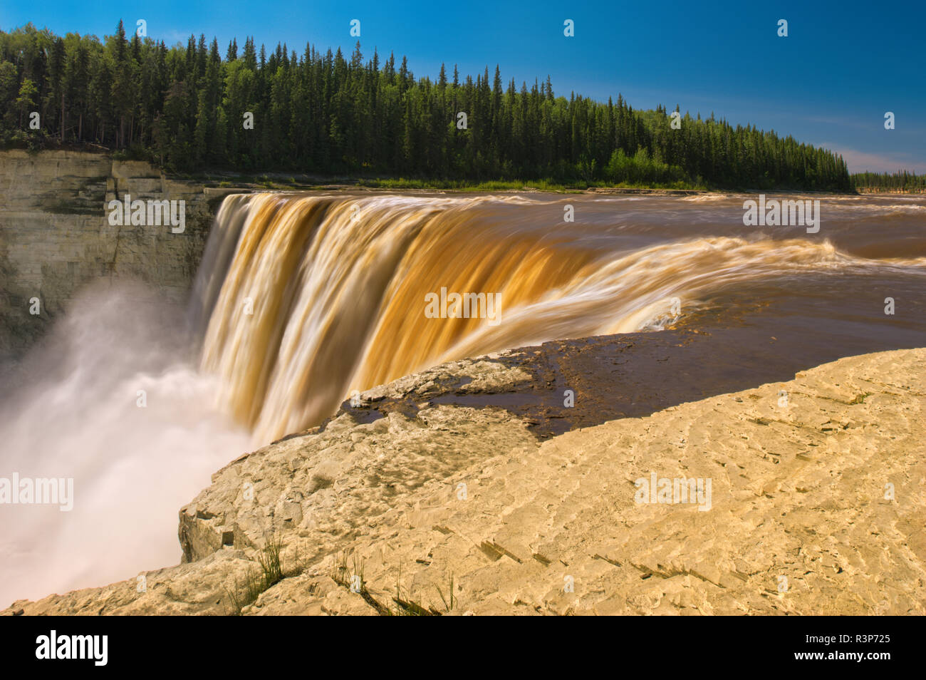 Canada, Northwest Territories, Twin Falls Gorge Territorial Park. Hay ...