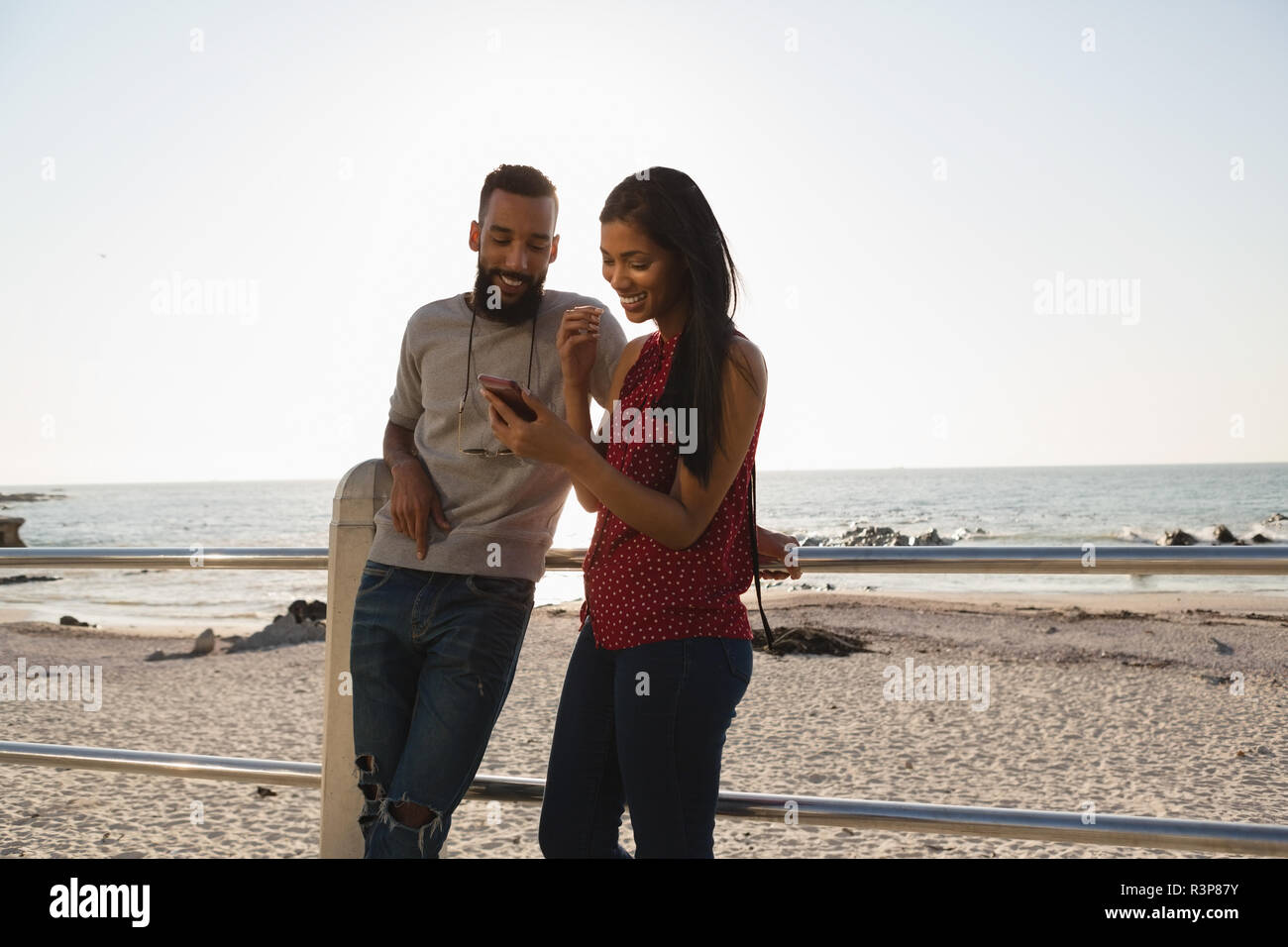 Cheerful young couple promenade hi-res stock photography and images - Alamy