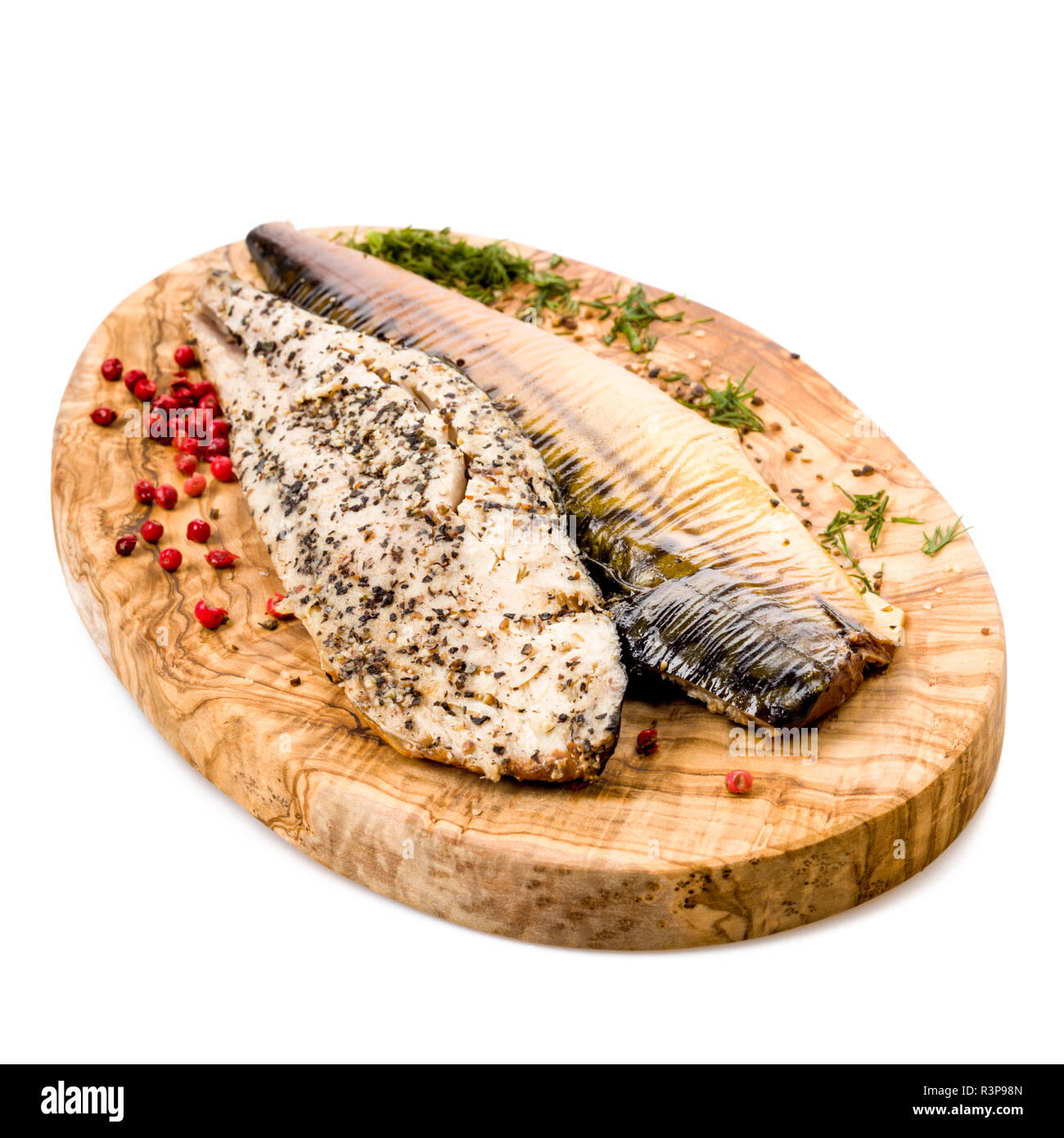 Smoked fish cold mackerel Cut Out Stock Images & Pictures - Alamy
