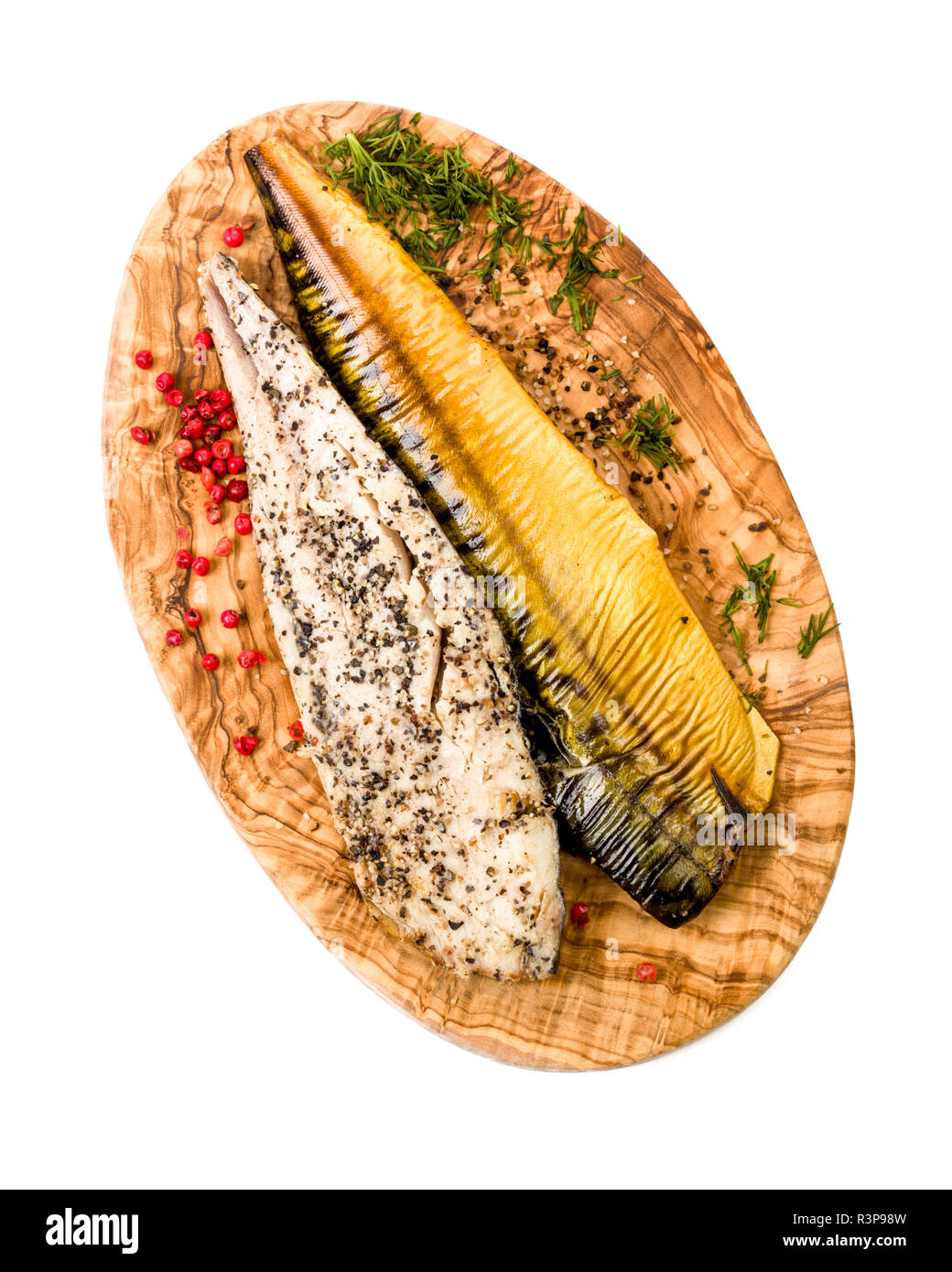 Smoked fish cold mackerel Cut Out Stock Images & Pictures - Alamy
