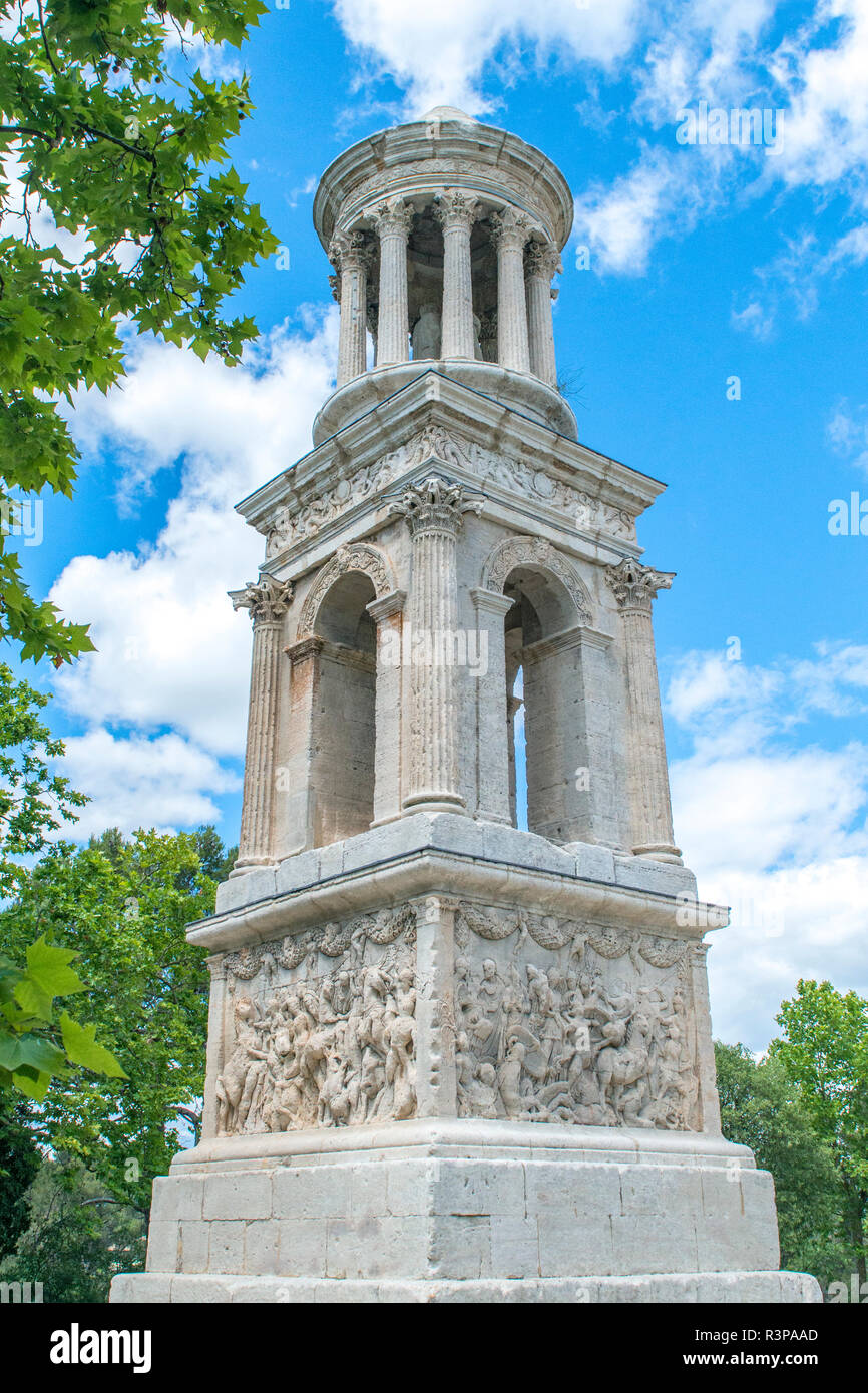 Mausoleum of the Julii, Glanum, St. Remy, Provence, France Stock Photo ...
