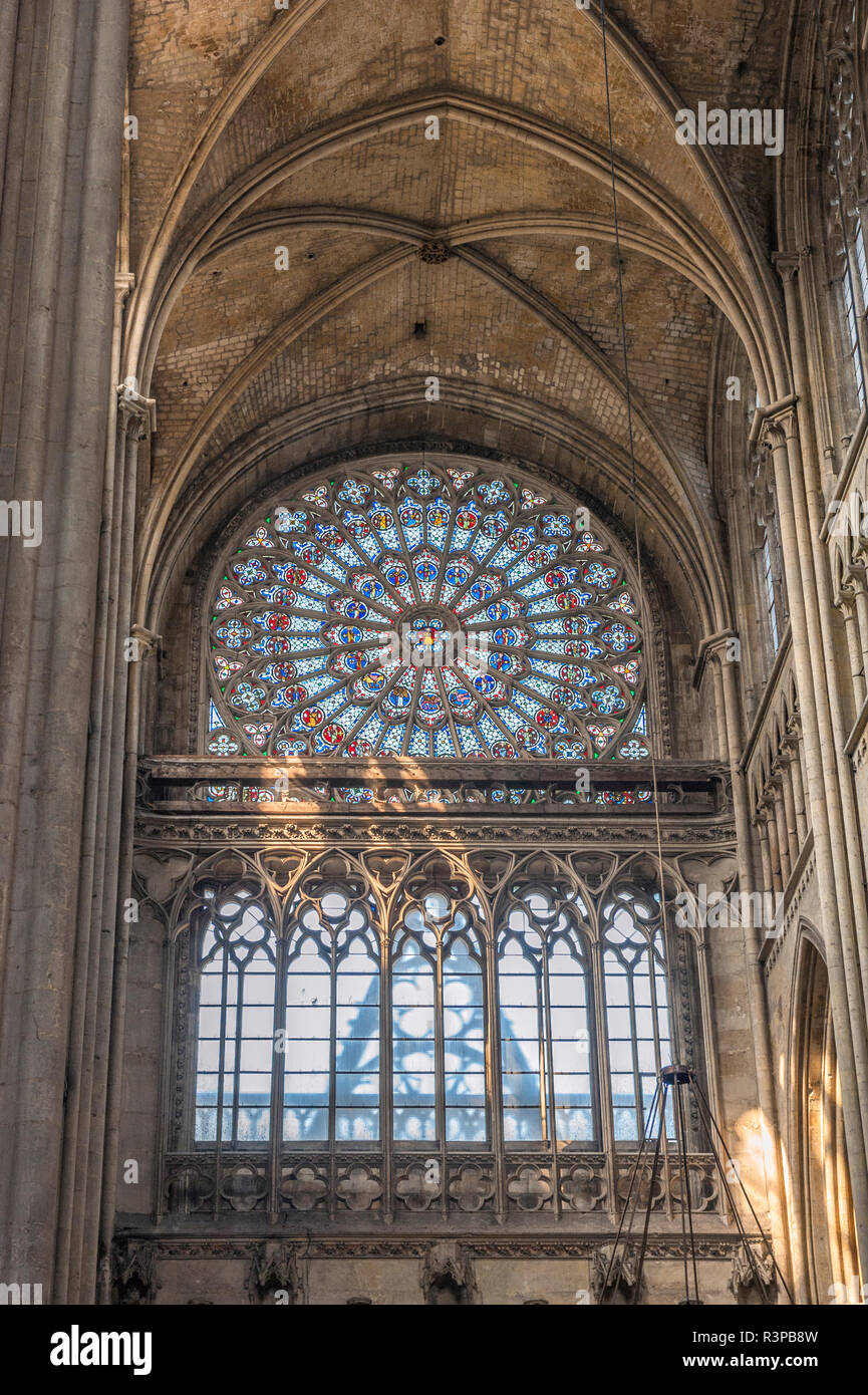 Rouen cathedral rose window hi-res stock photography and images - Alamy