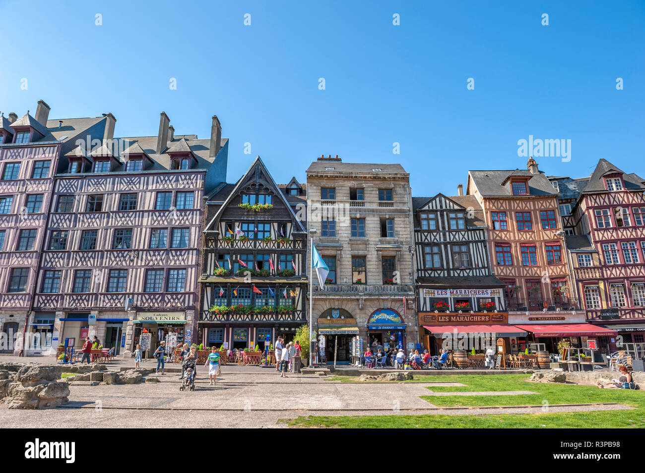 Old Market Square, Rouen, Normandy, France Stock Photo - Alamy