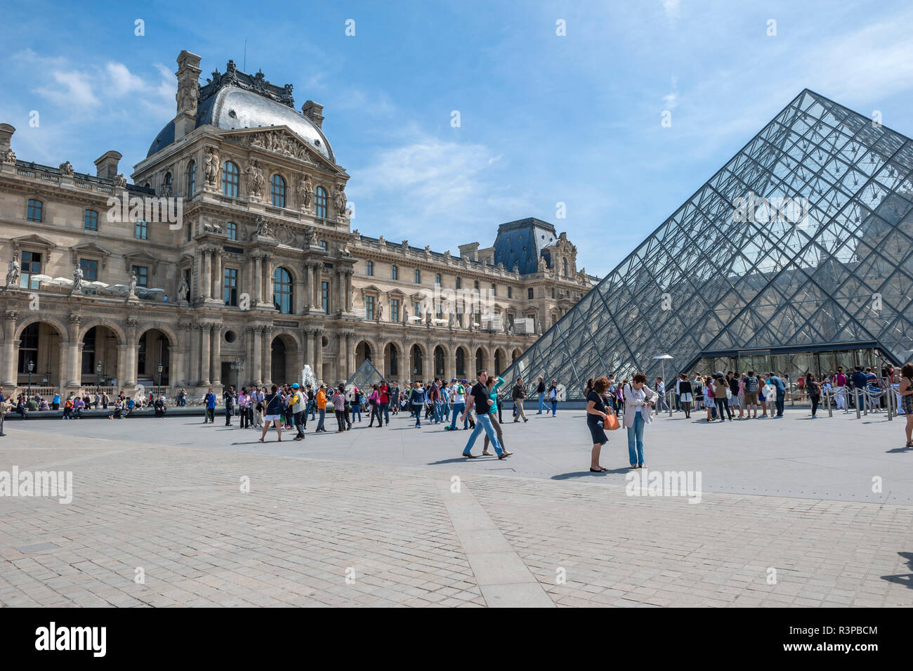 Pyramid outside Louvre, Paris, France Stock Photo - Alamy