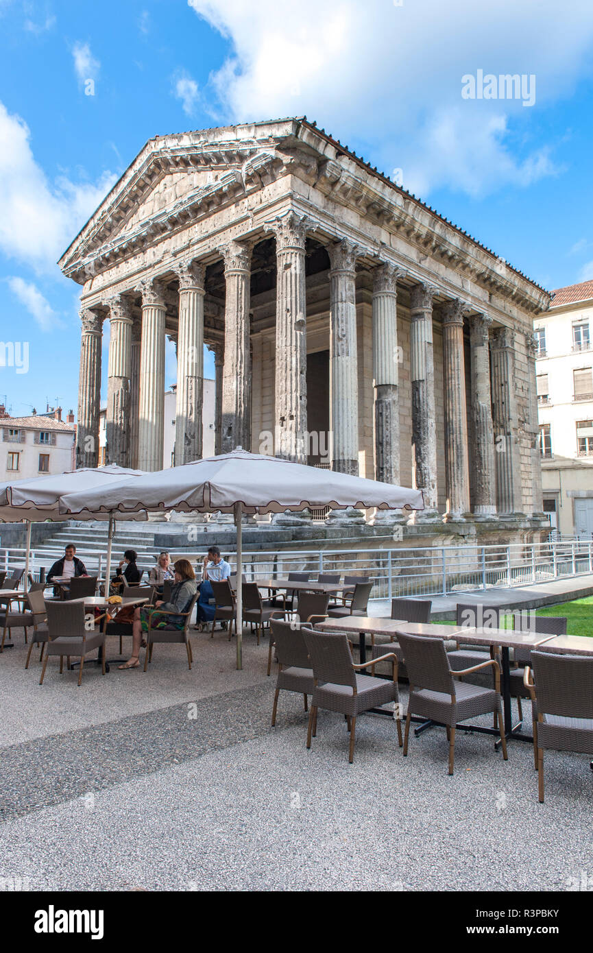 France. Temple of Augustus and Livia Stock Photo - Alamy