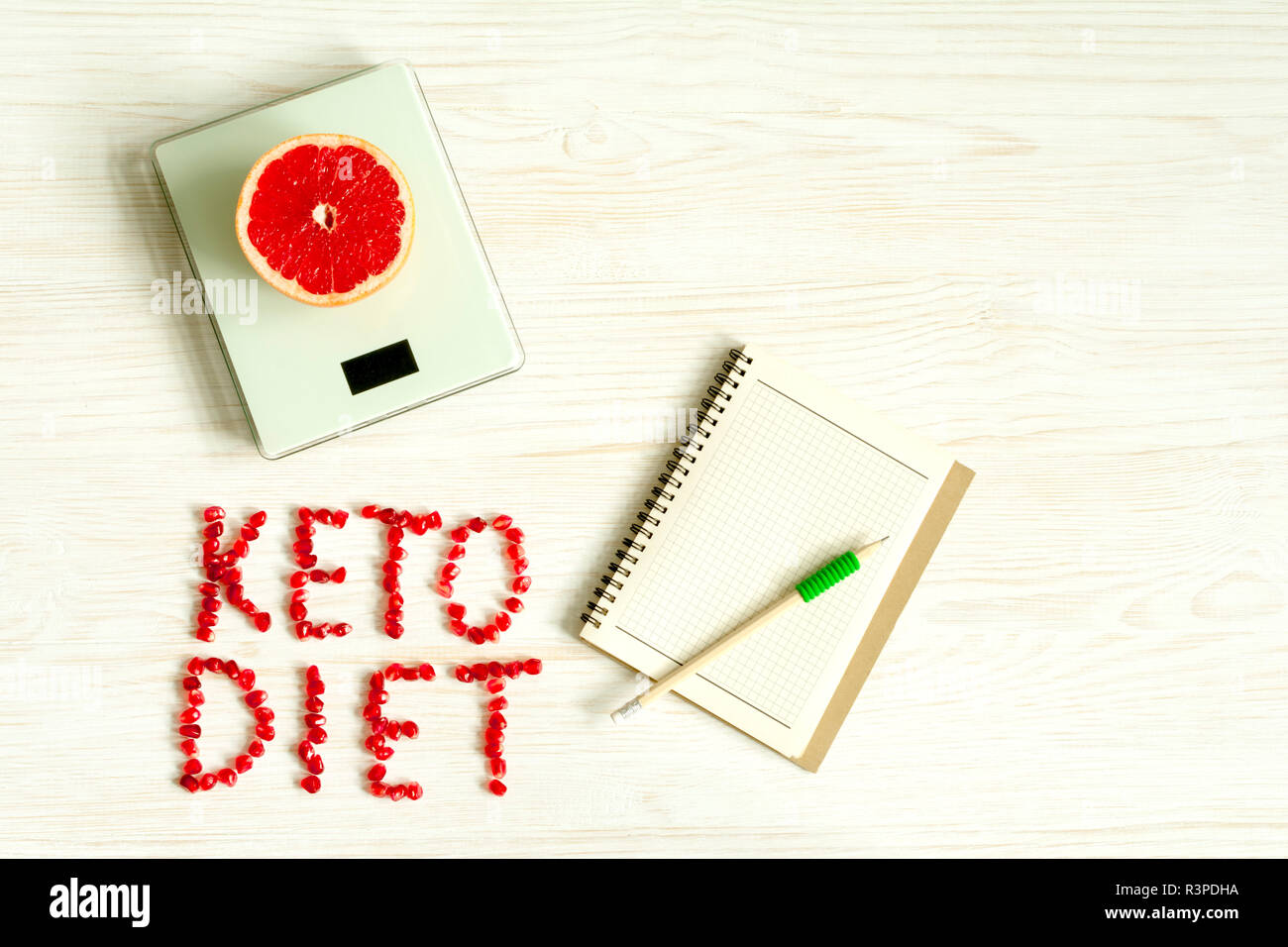 Keto, ketogenic diet concept background.Mock up for healthy weight loss ...