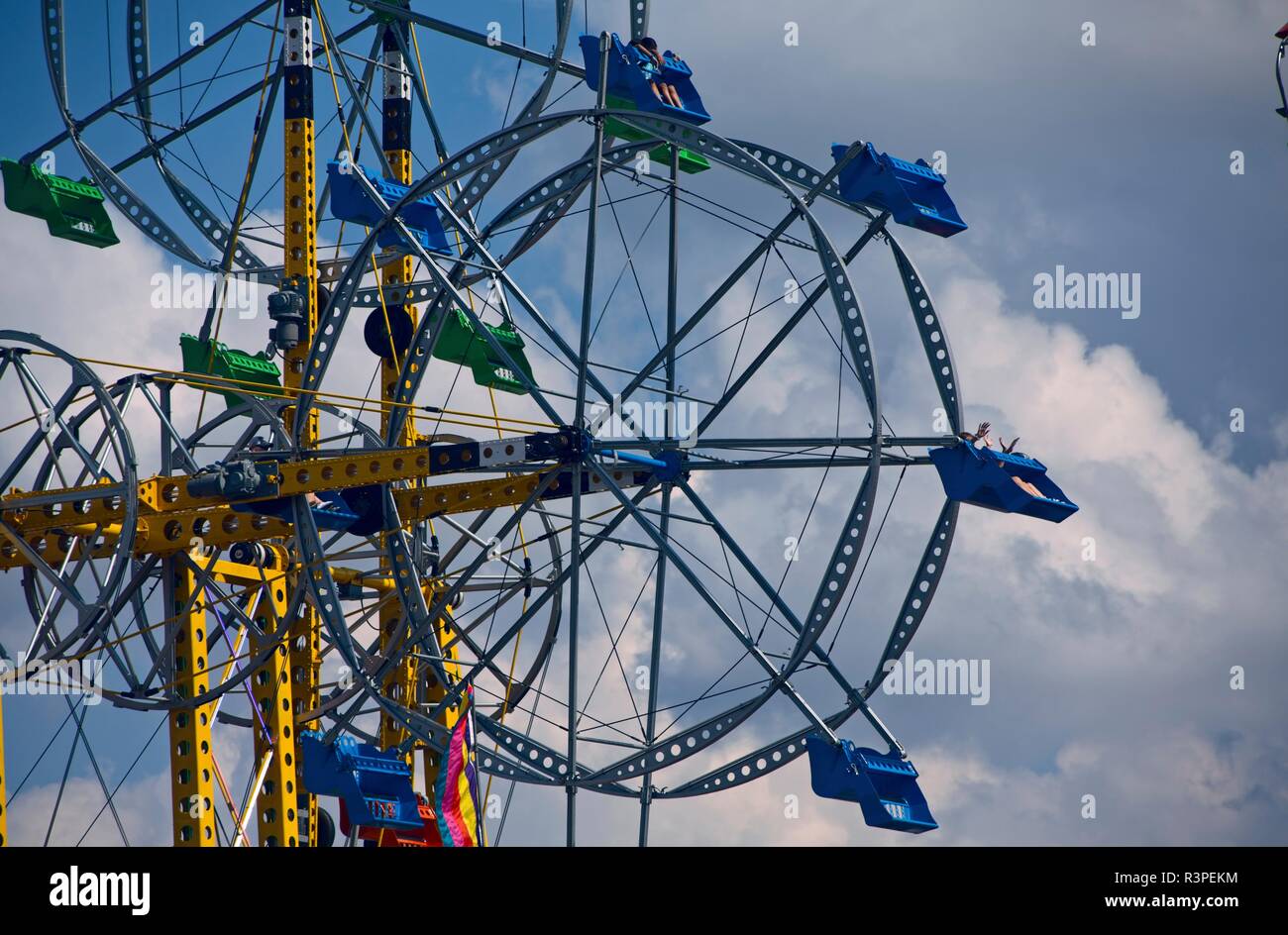 Colorful Rides and Attractions at a Local County Fair Stock Photo - Alamy