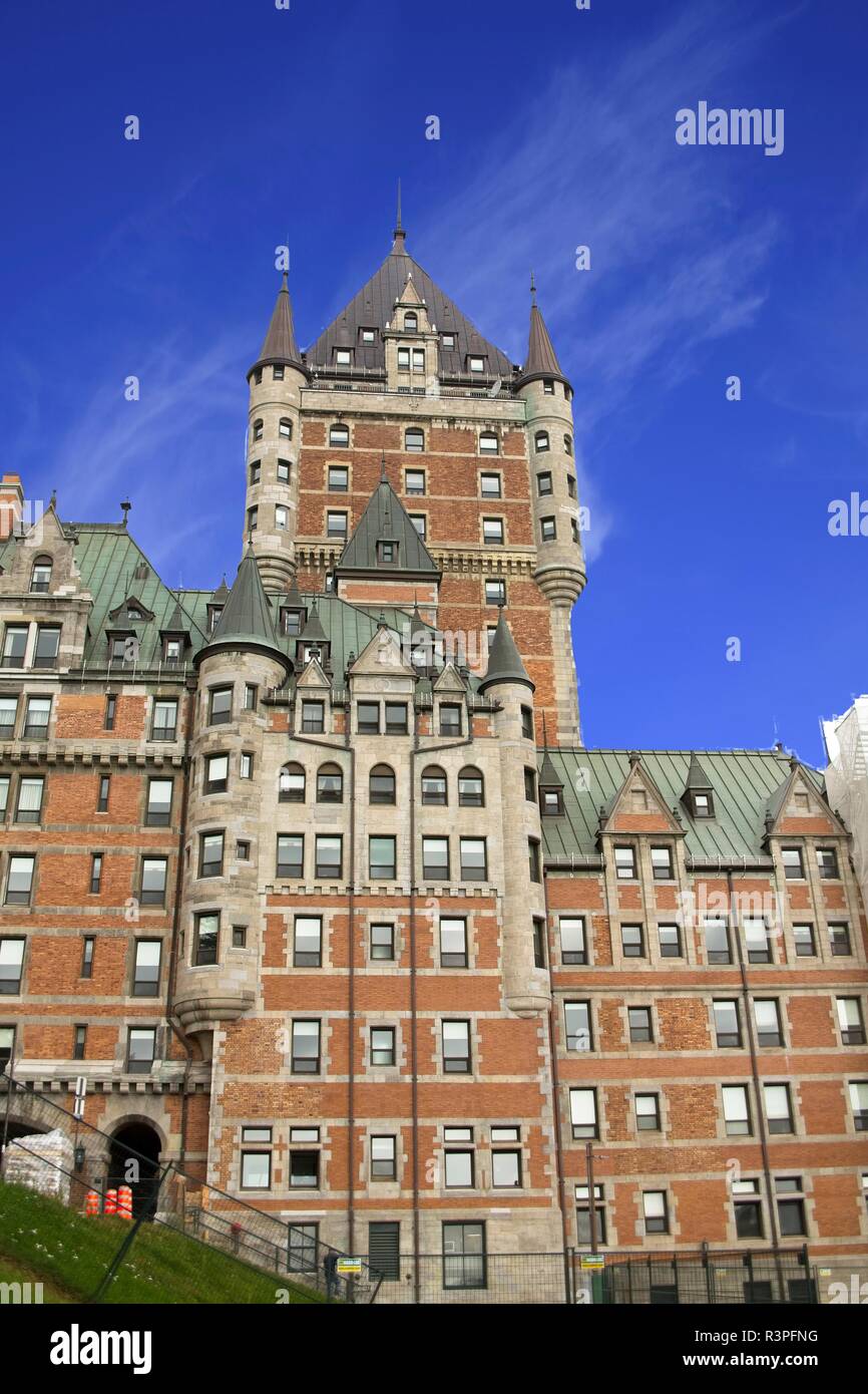 A classic old brick hotel in Quebec City, Quebec, Canada Stock Photo ...