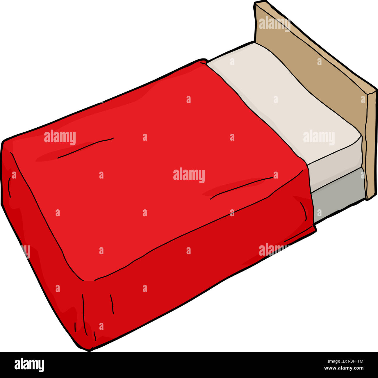 Single hand drawn cartoon bed hi-res stock photography and images - Alamy