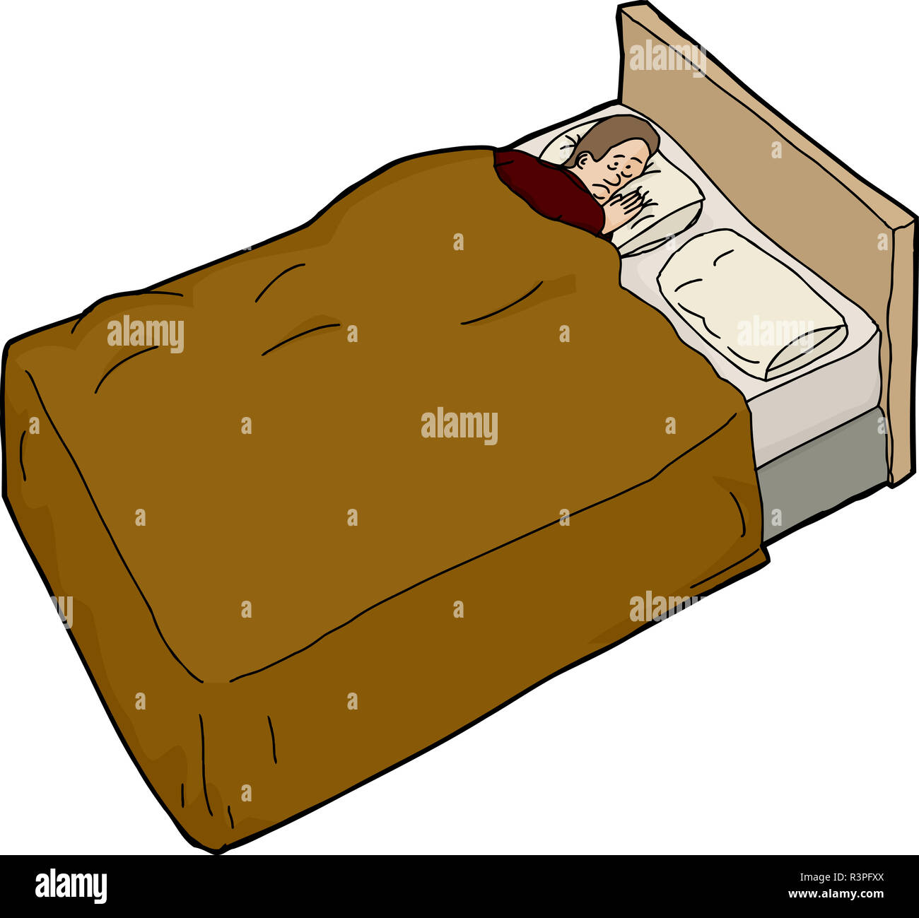 Single hand drawn cartoon bed hi-res stock photography and images - Alamy