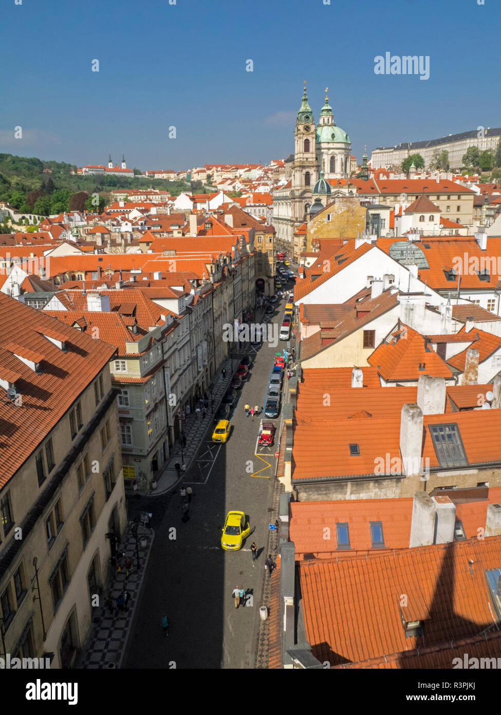 Czech Republic, Prague. Prague rooftops as seen from above Stock Photo ...