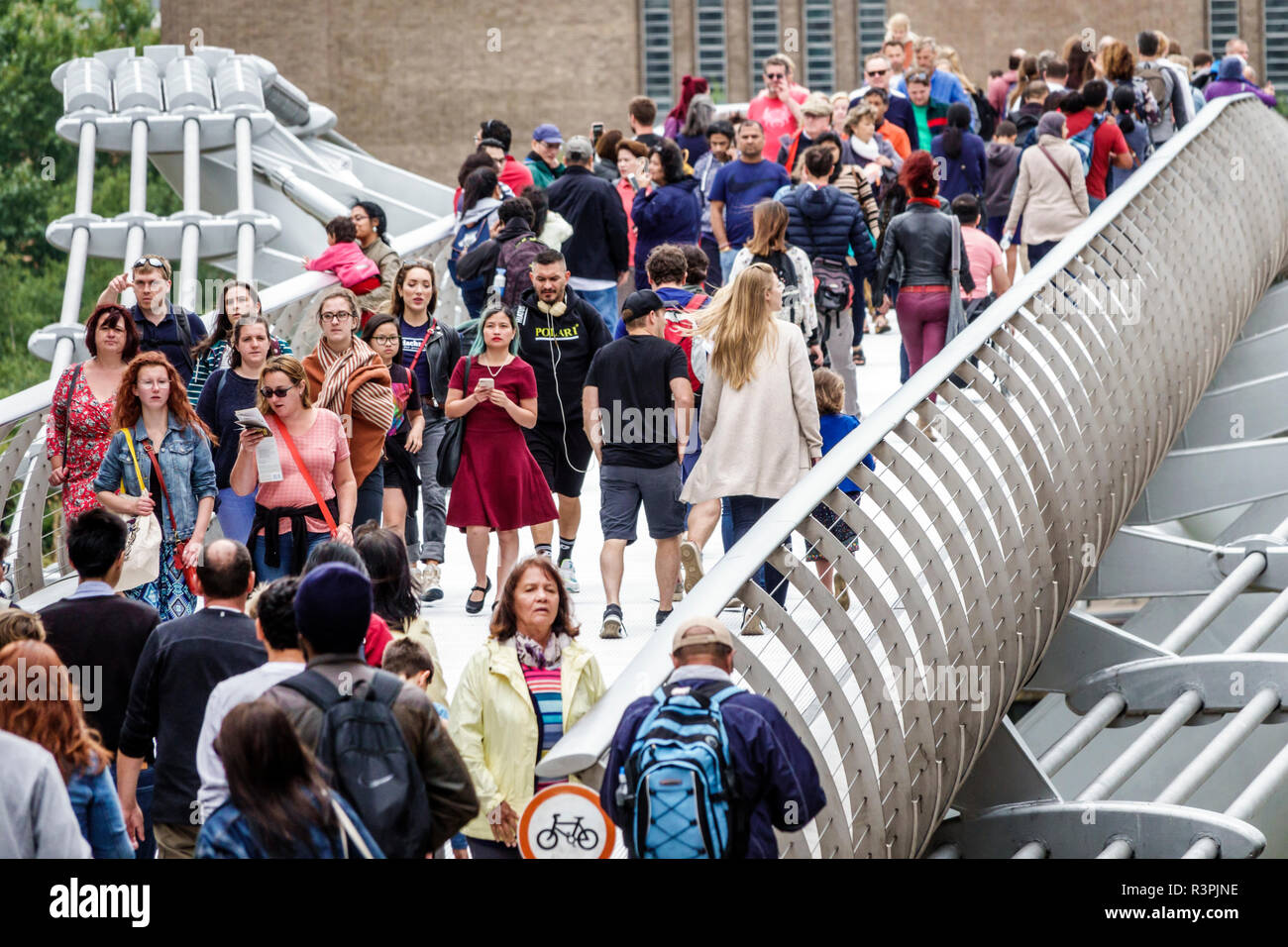 Children crossing bridge river hi-res stock photography and images - Alamy