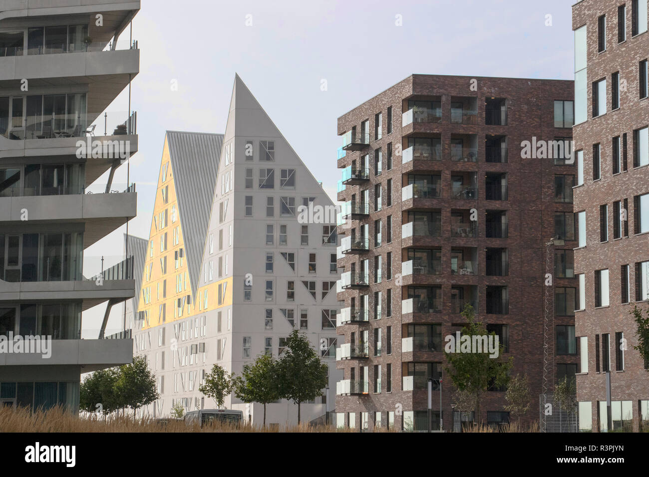 These buildings represent the newest architecture located near the ...