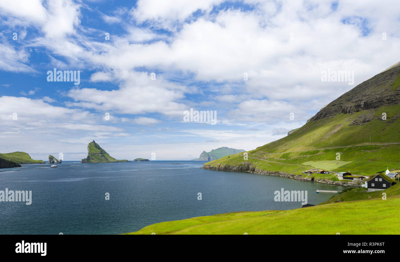 Bour (Boeur), A Traditional Village At Sorvagsfjordur. Island Vagar ...