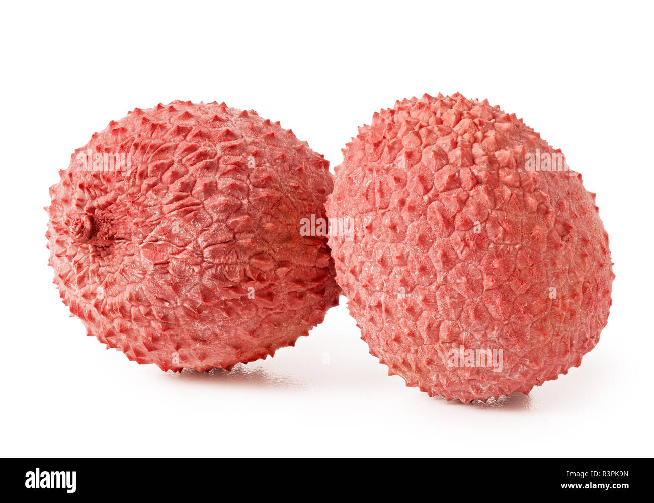 Lychee isolated on white background. Two tropical fruit Stock Photo - Alamy