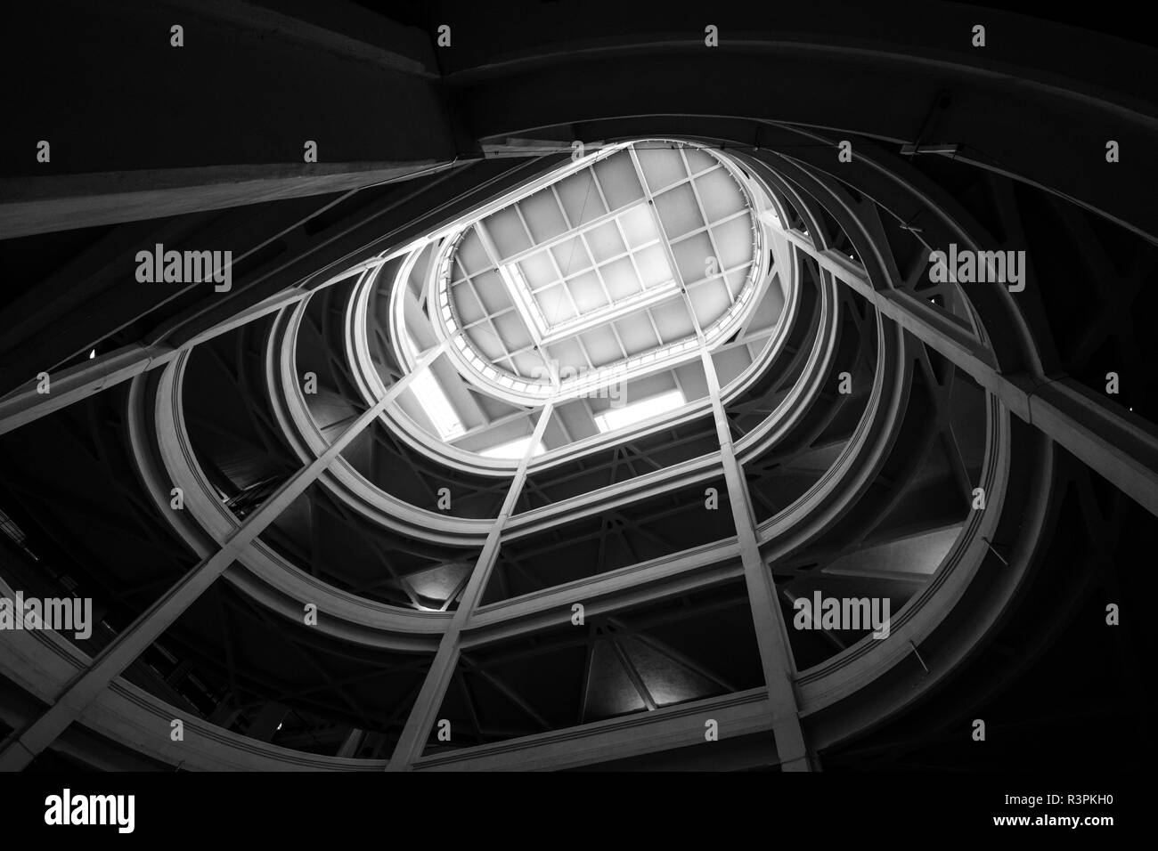 Spiral ramp leading to the rooftop test track at the old Fiat factory ...