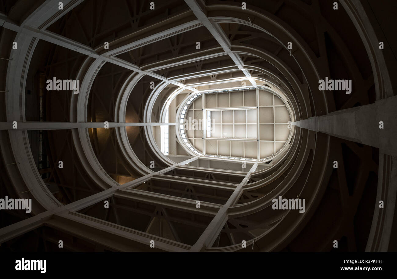 Spiral ramp leading to the rooftop test track at the old Fiat factory ...