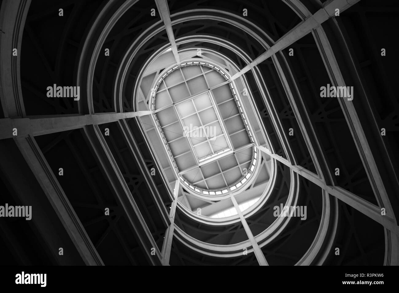 Spiral ramp leading to the rooftop test track at the old Fiat factory ...