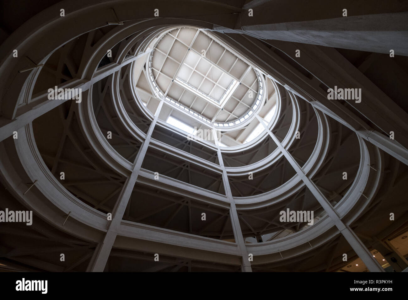 Spiral ramp leading to the rooftop test track at the old Fiat factory ...