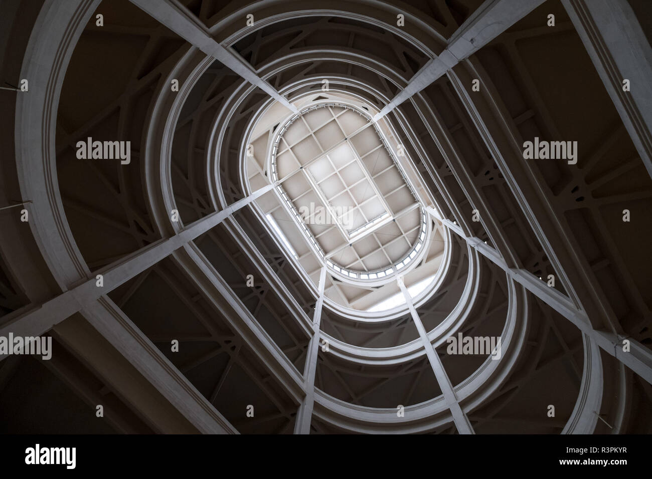 Spiral ramp leading to the rooftop test track at the old Fiat factory ...