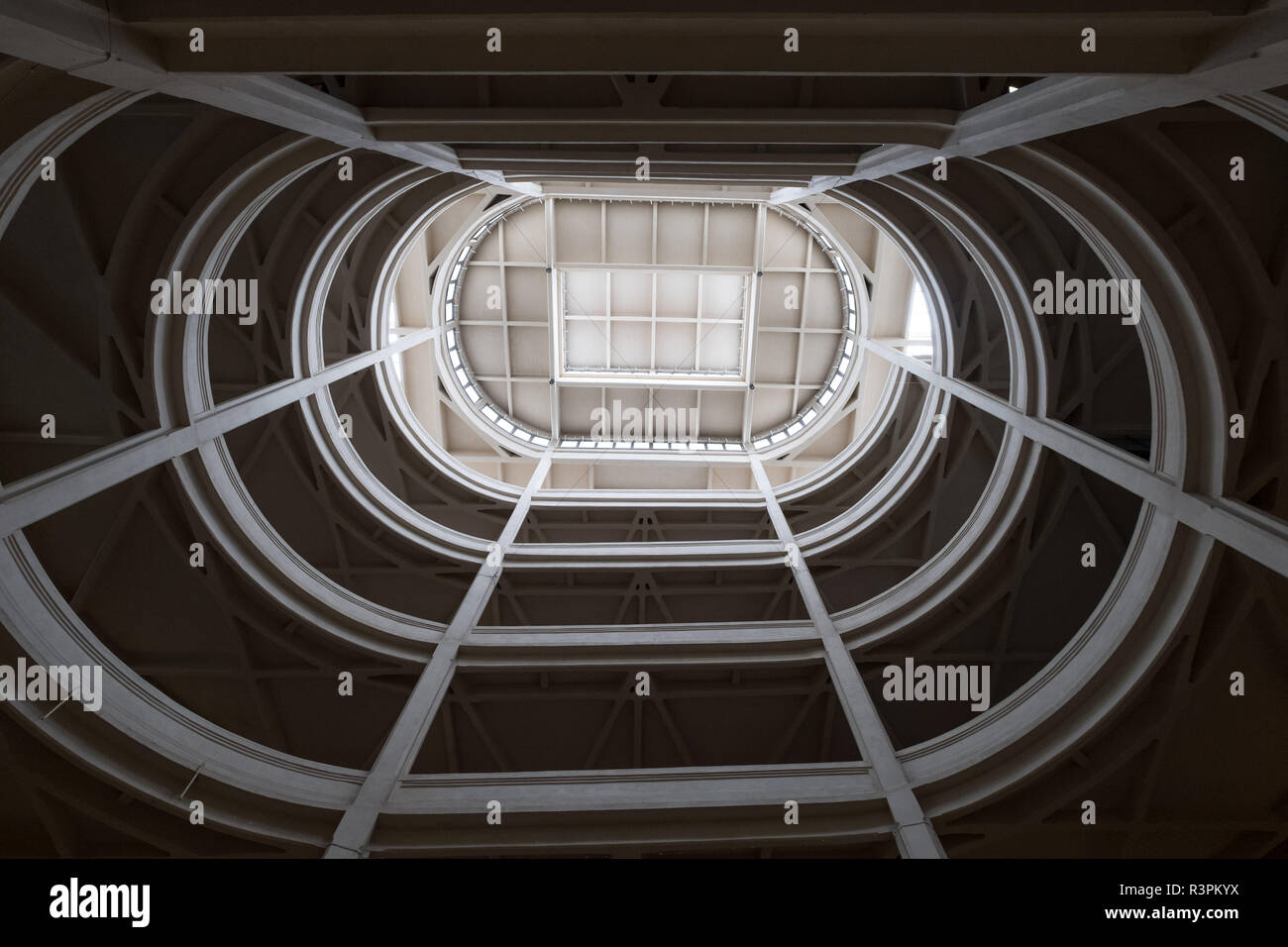Spiral ramp leading to the rooftop test track at the old Fiat factory ...