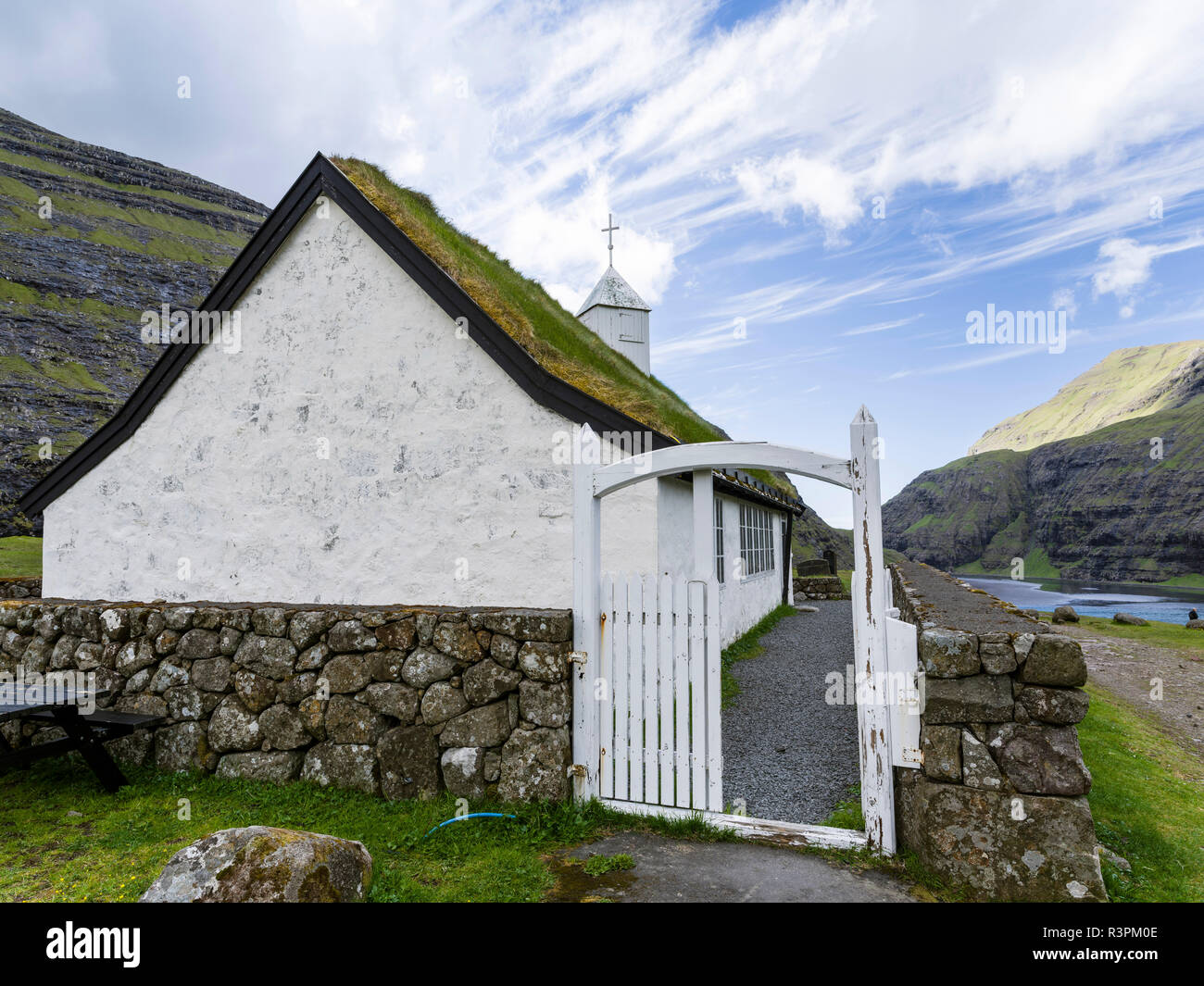 Old church in the valley of Saksun, one of the main attractions of the ...