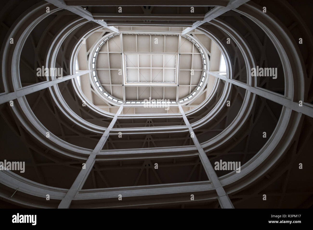 Spiral ramp leading to the rooftop test track at the old Fiat factory ...