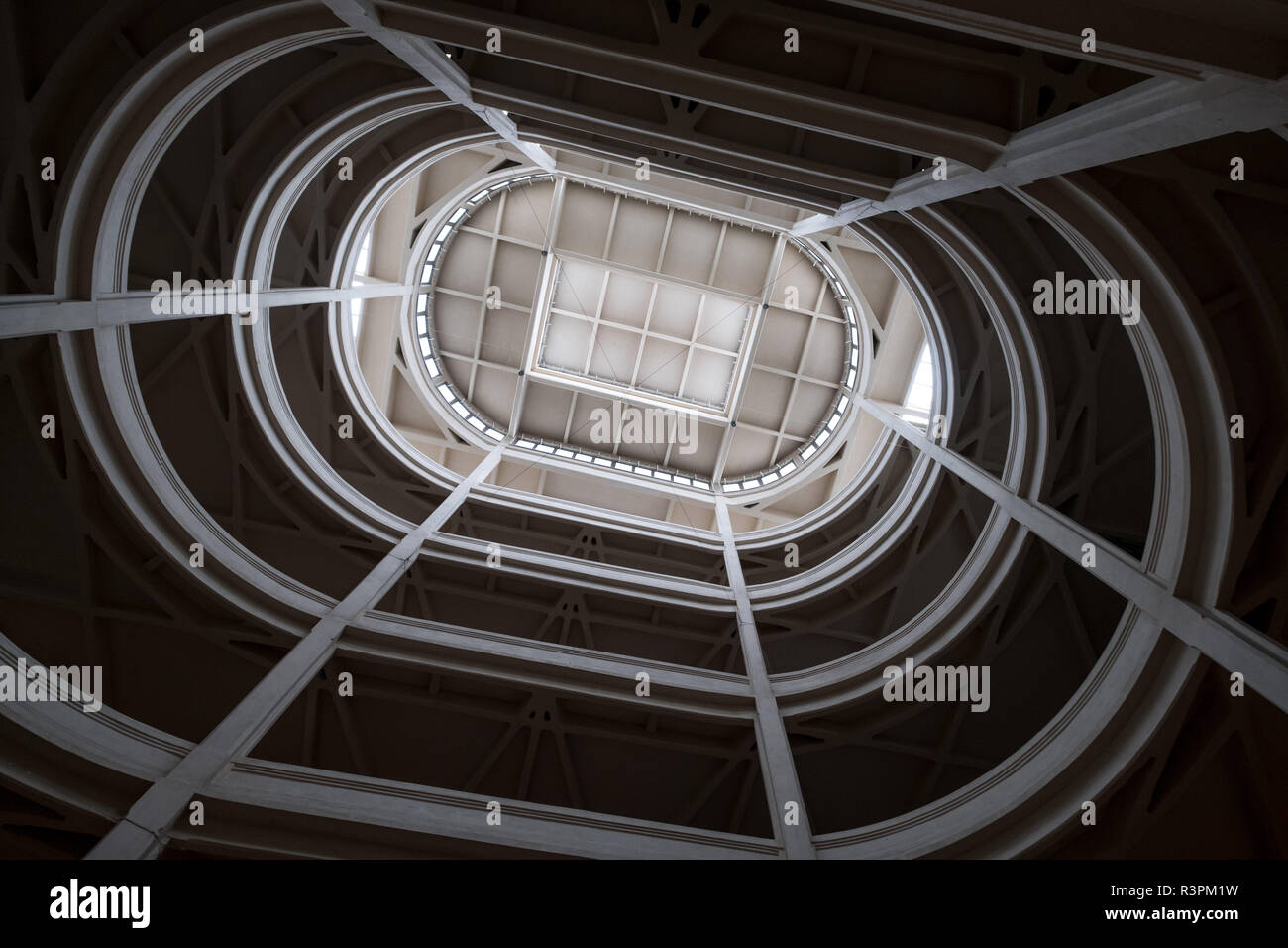 Spiral ramp leading to the rooftop test track at the old Fiat factory ...